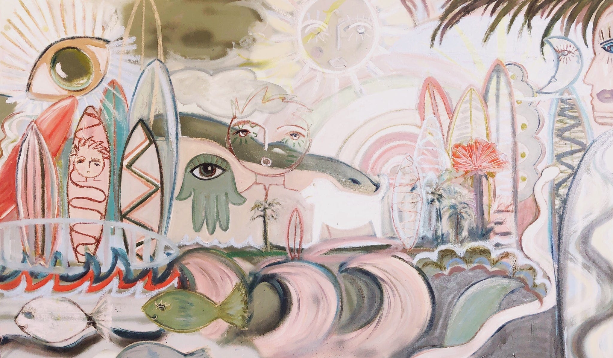 Surf City on Grasscloth – Megan Molten