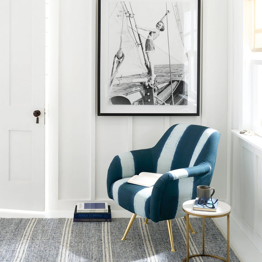 Malta Woven Wool Rug- Blue – Megan Molten