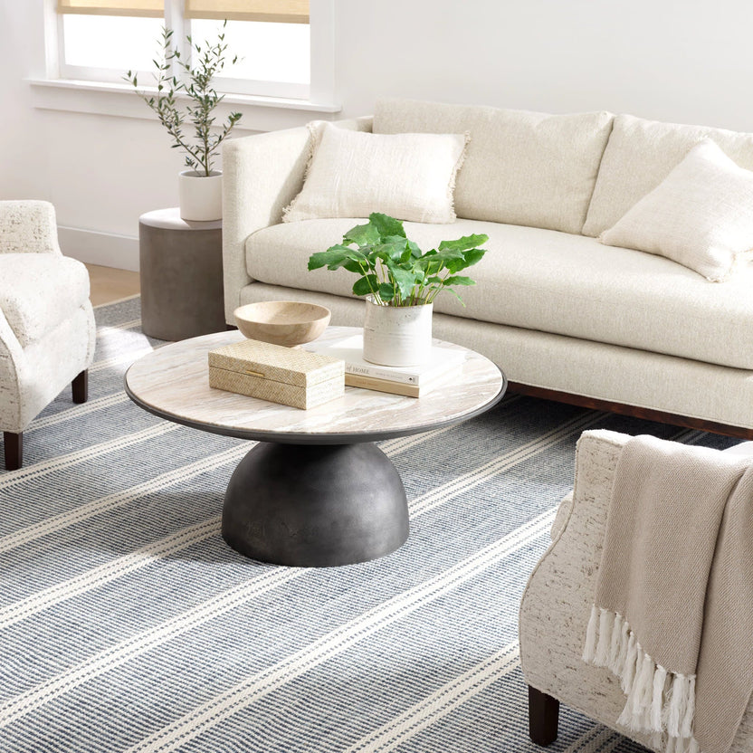 Malta Woven Wool Rug- Blue – Megan Molten