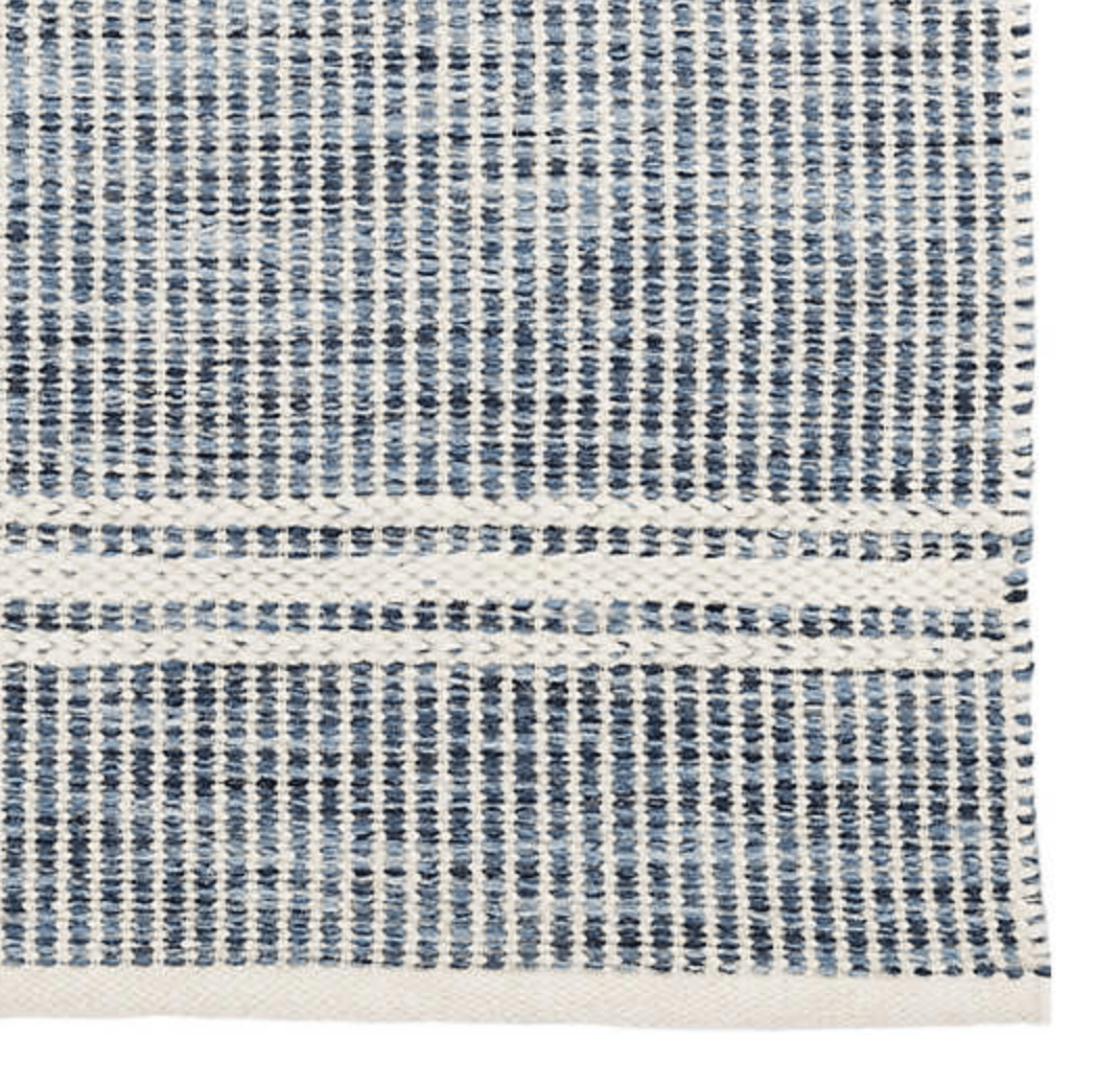 Malta Woven Wool Rug- Blue – Megan Molten