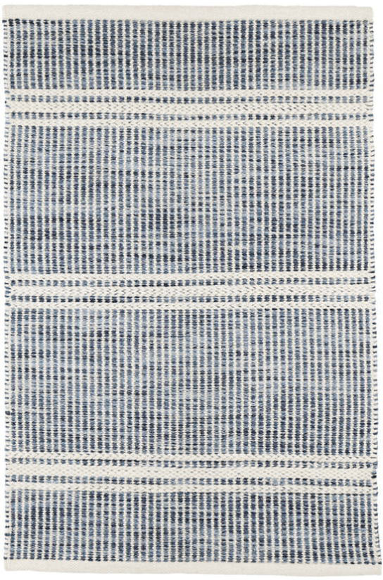Malta Woven Wool Rug- Blue – Megan Molten