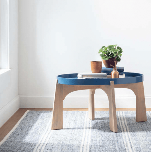 Malta Woven Wool Rug- Blue – Megan Molten