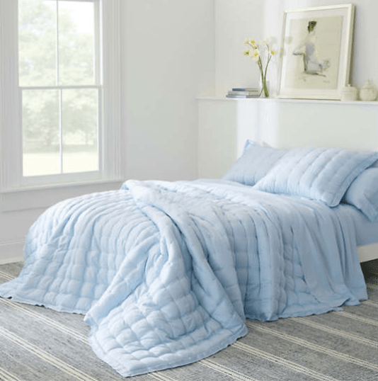 Malta Woven Wool Rug- Blue – Megan Molten