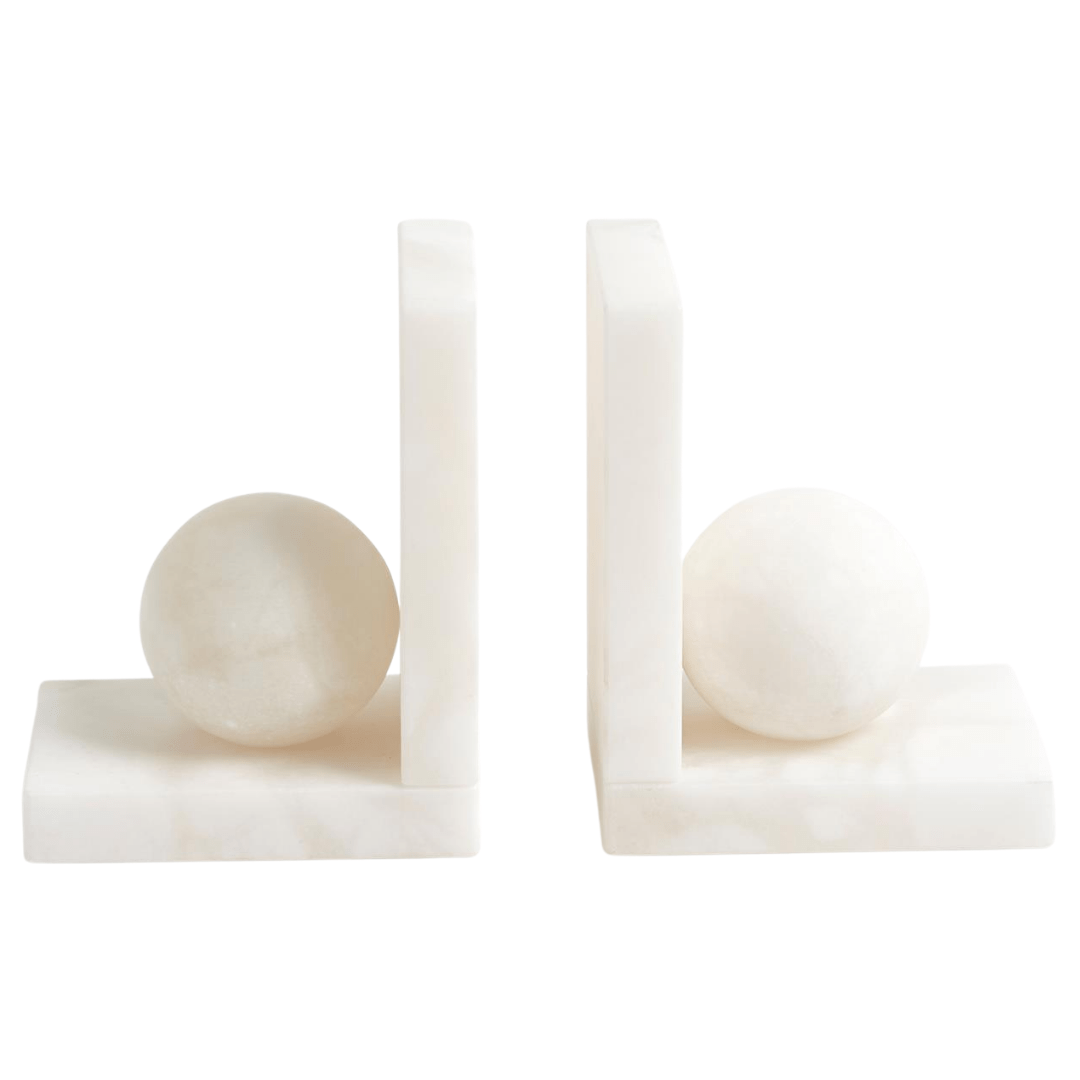 Alabaster Ball Bookend – Megan Molten