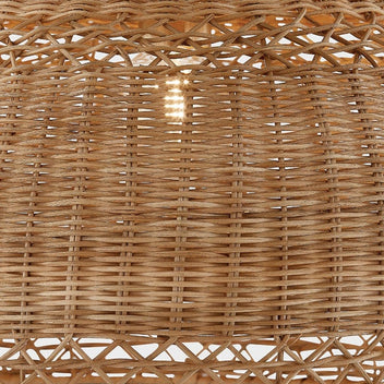 April Pendant Light – Handwoven Wicker Shade with Open Weave – Megan Molten