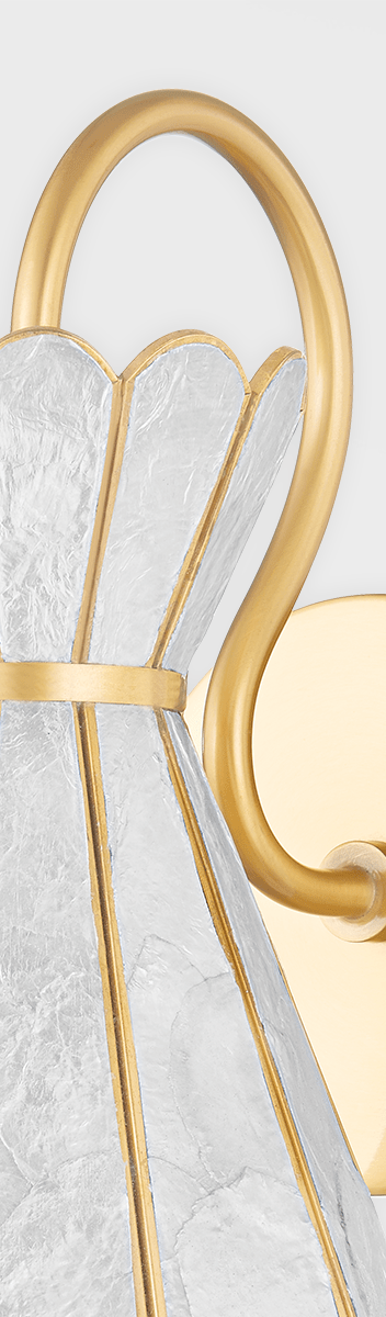 Lyra Wall Sconce | Capiz Shell Shade w/ Scalloped Details – Megan Molten