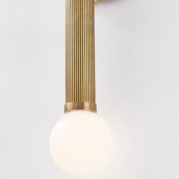 Pienza Wall Sconce - Vintage Brass & Glass Orb Lighting Fixture – Megan ...