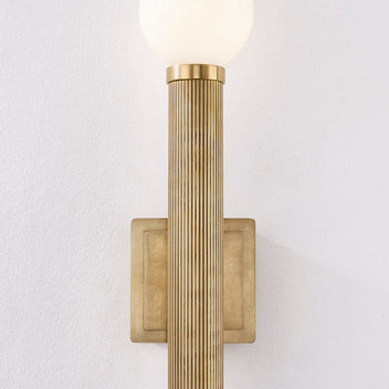 Pienza Wall Sconce - Vintage Brass & Glass Orb Lighting Fixture – Megan ...