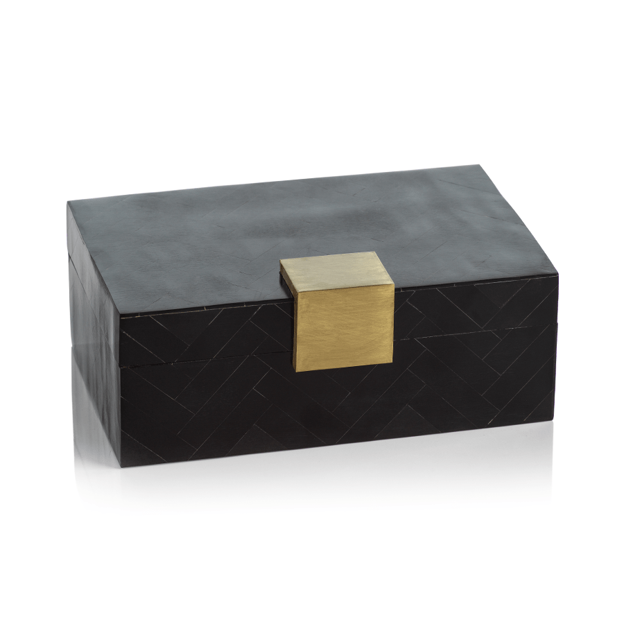 Black Resin Chevron Box – Megan Molten