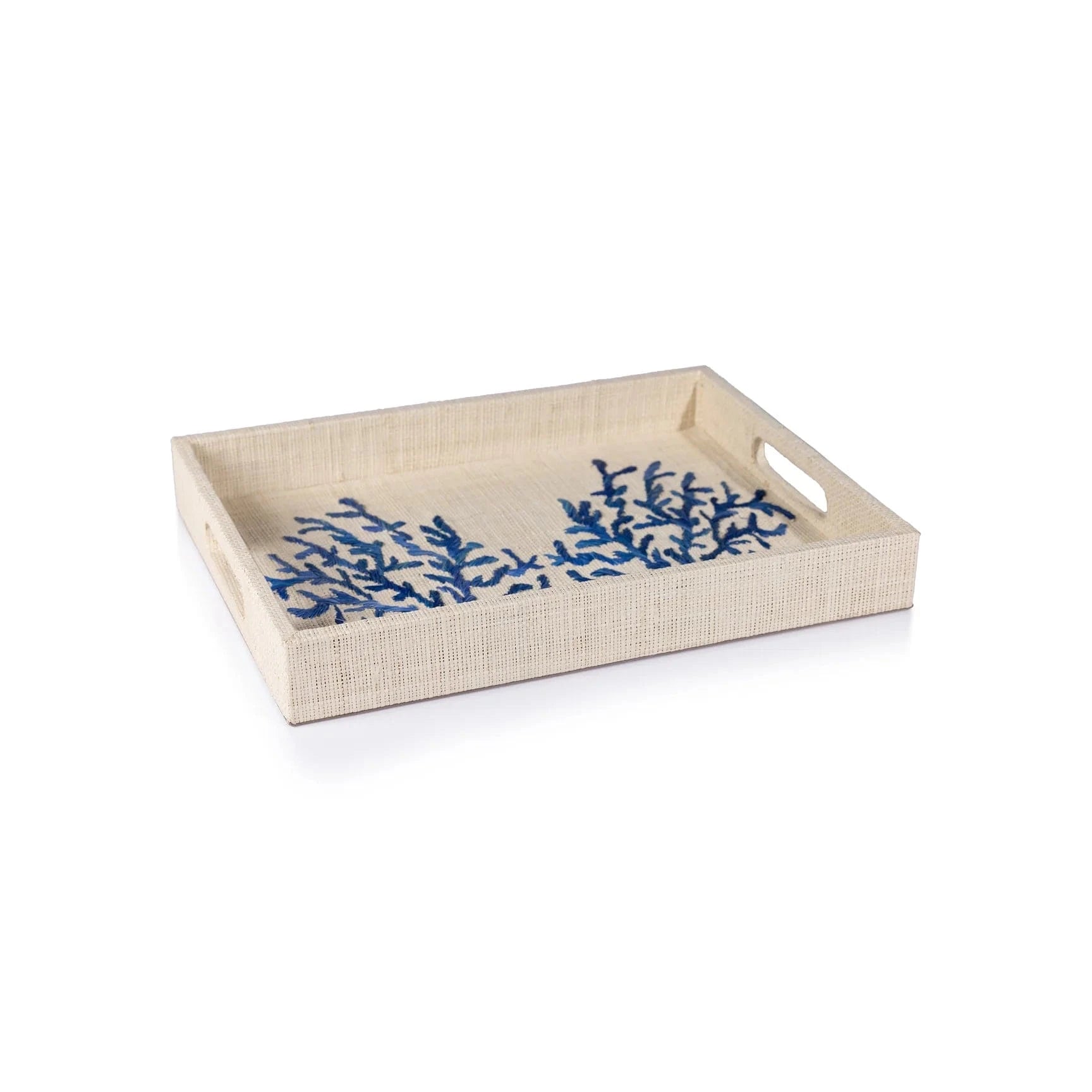 Coral Lagoon Natural Fiber Raffia Serving Tray – Megan Molten
