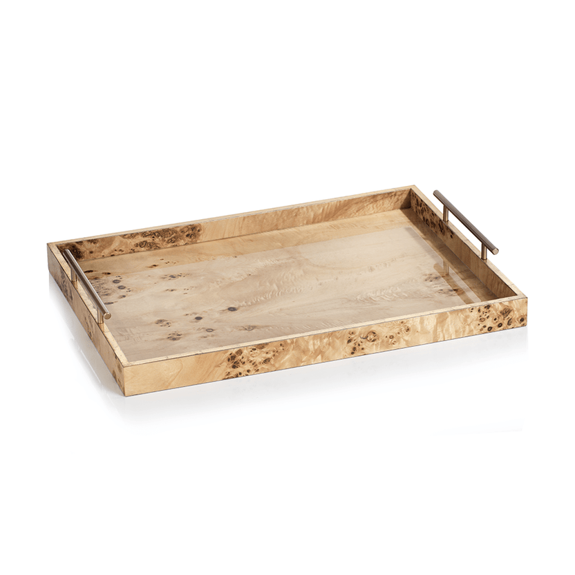 Large Burl Wood Rectangular Tray – Megan Molten